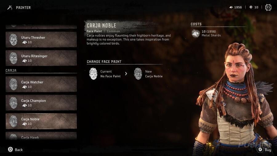 Horizon Forbidden West: All Face Paints and How to Use Them | Push Square