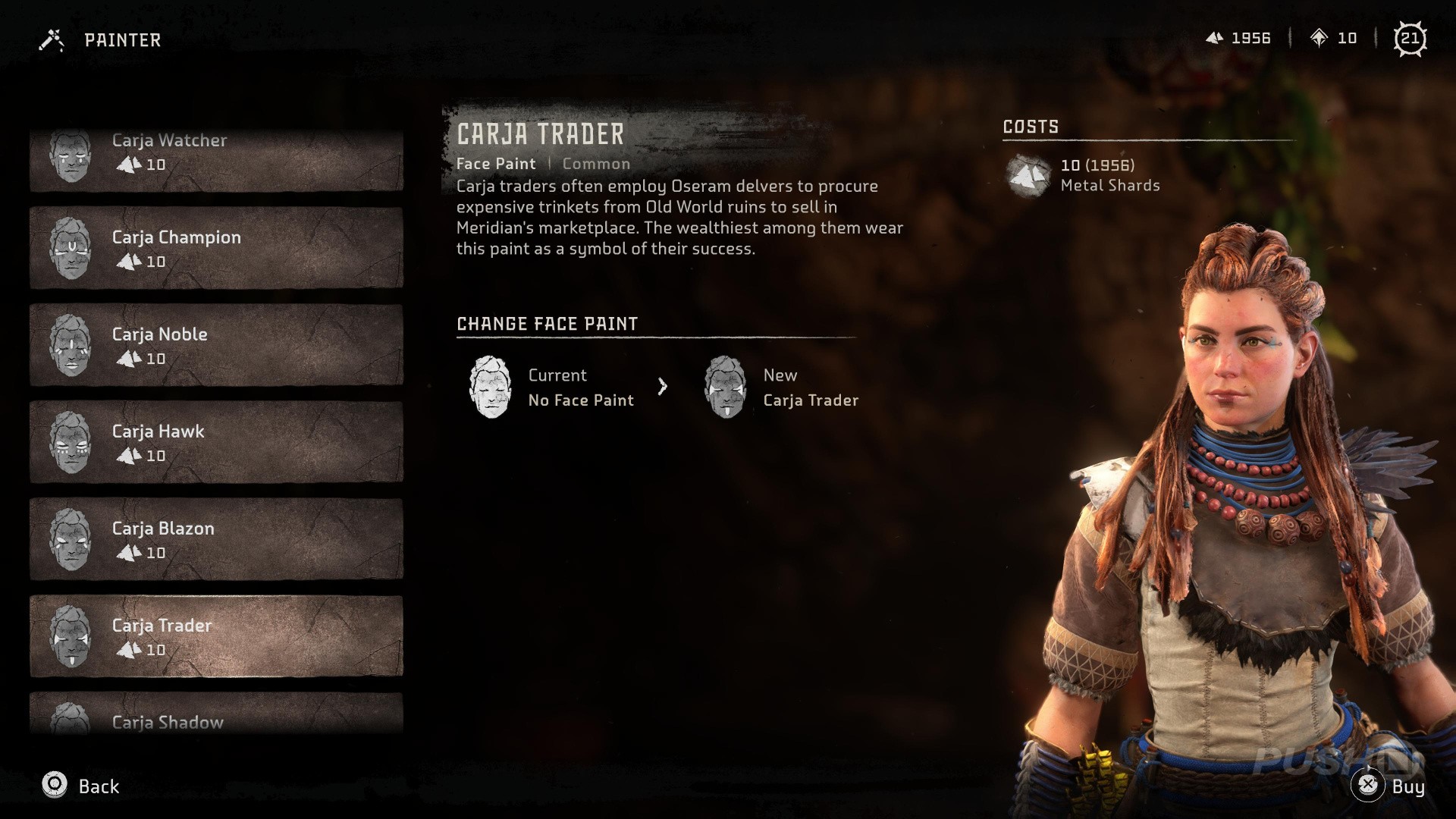 Horizon Forbidden West: All Face Paints and How to Use Them | Push Square