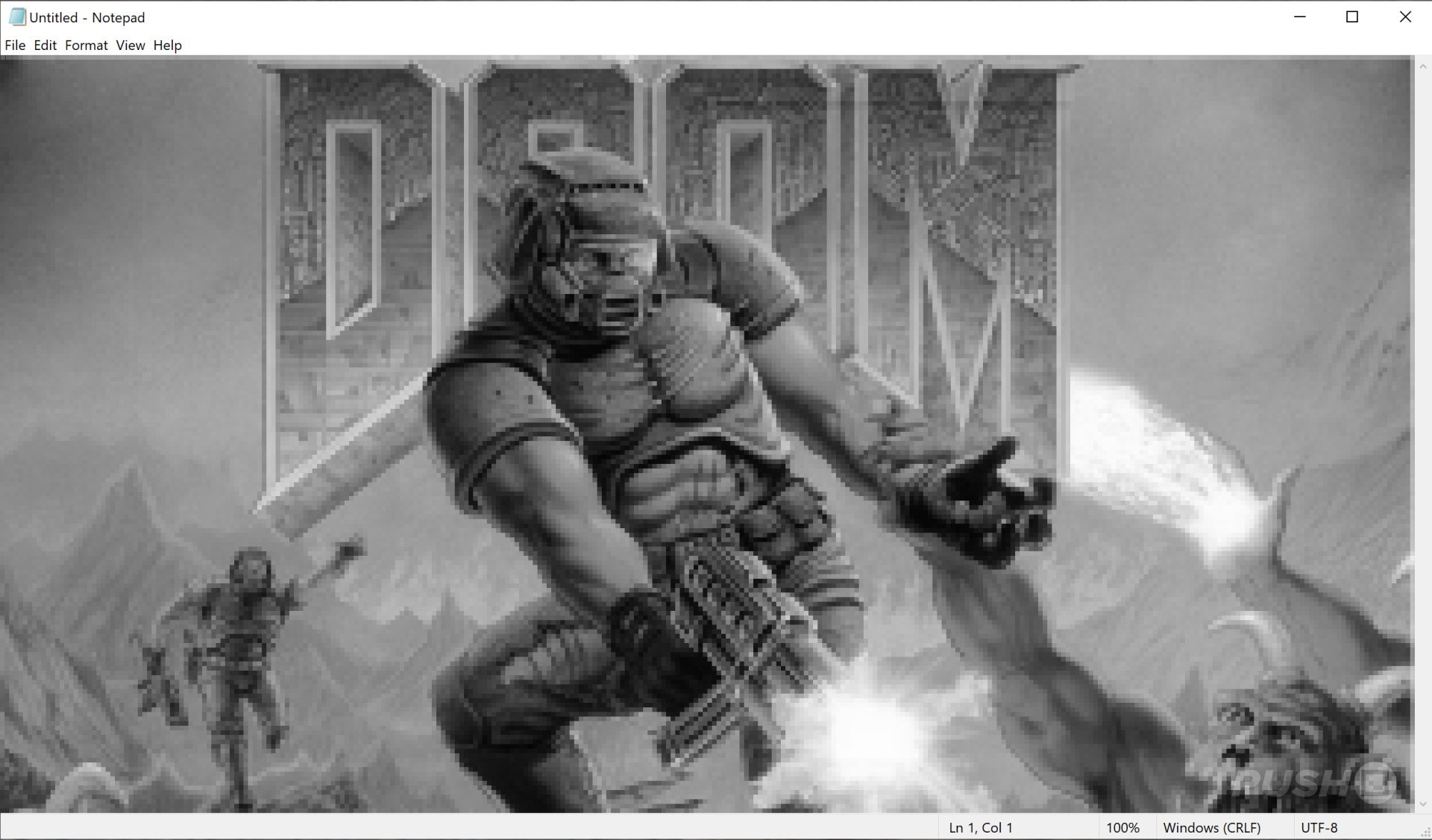 Random: Who Needs PS5? Legendary FPS DOOM Now Runs in Microsoft Notepad ...