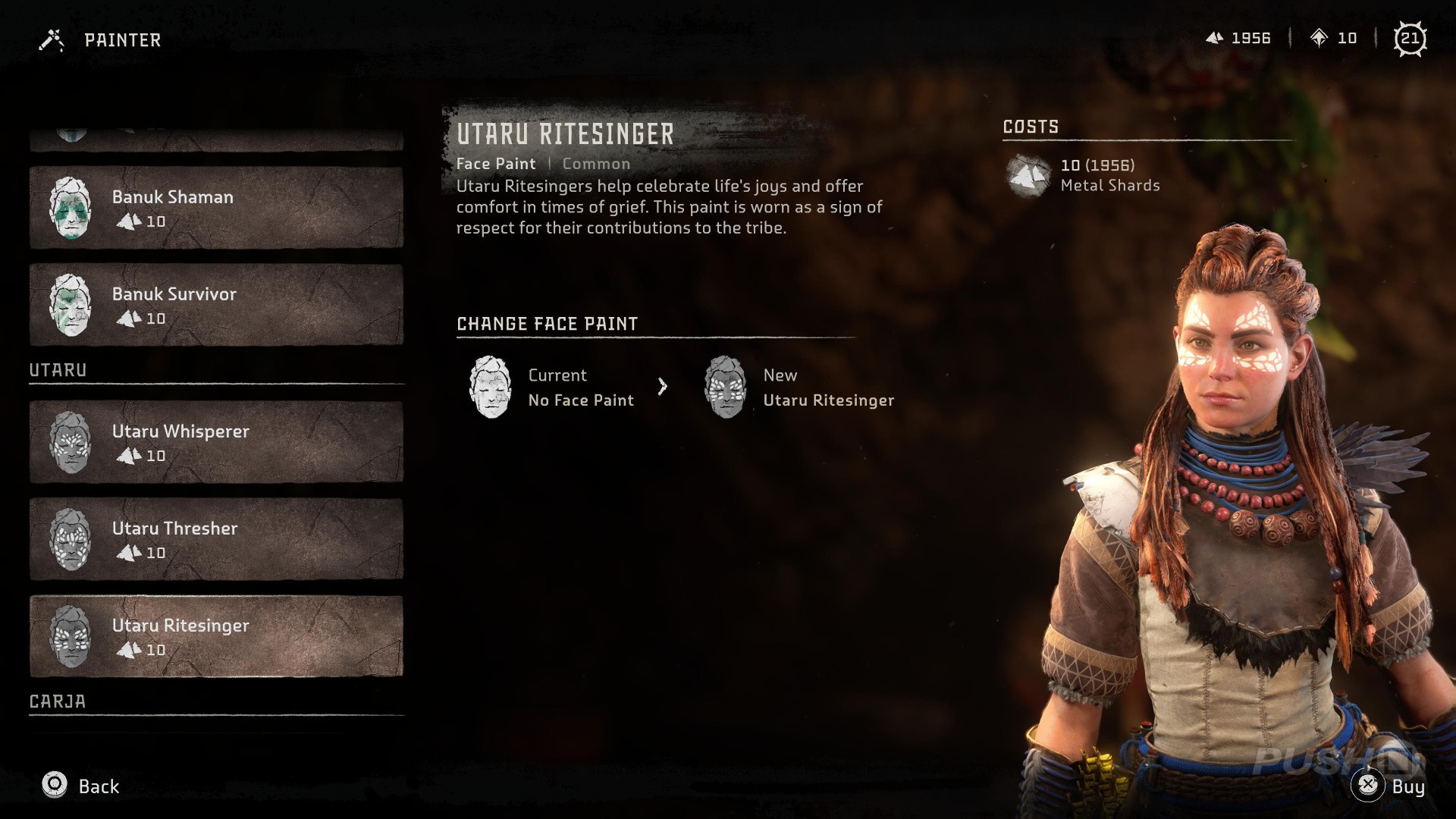 Horizon Forbidden West: All Face Paints and How to Use Them | Push Square