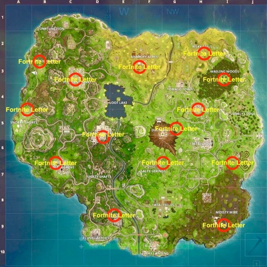 Fortnite Letters Locations Where To Search The F O R T N I T E Fortnite Letters Locations Where To Search The F O R T N I T E